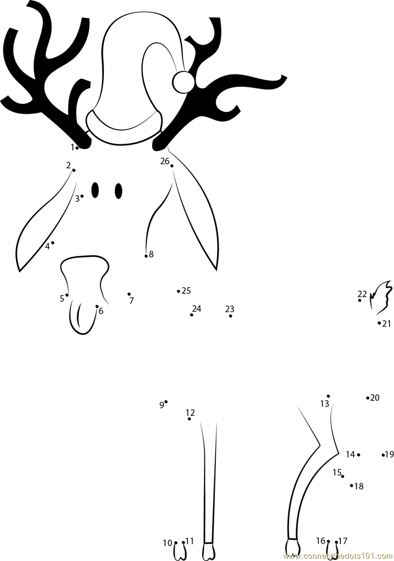 Reindeer Dot To Dot Printable Worksheet Connect The Dots Reindeer Dot To Dot Printable Worksheet Connect The Dots