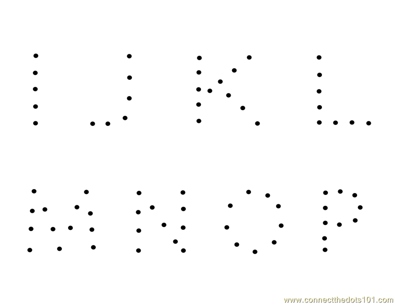 Alphabet Connect The Dots Printable Alphabet Connect The Dots Printable