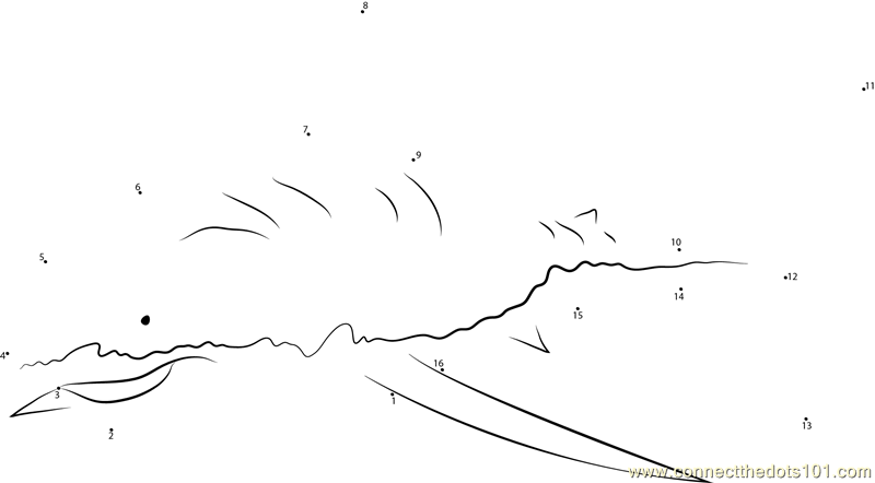 Great White Shark and divers in cage dot to dot printable worksheet ...