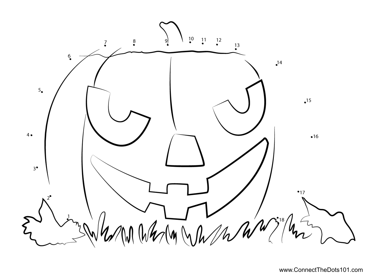 Halloween Pumpkin Dot To Dot Printable Worksheet Connect The Dots