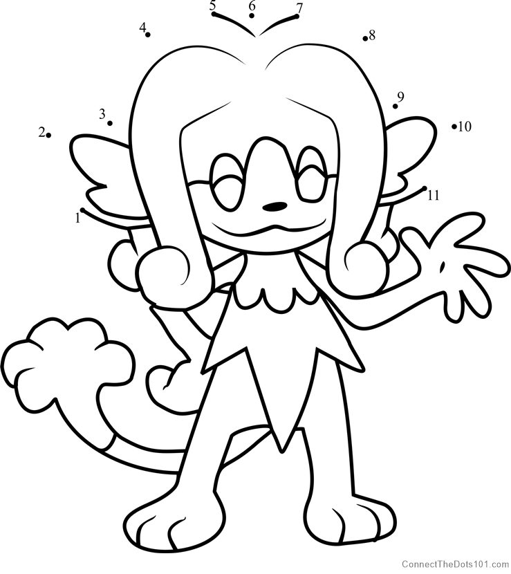 Pokemon Simipour dot to dot printable worksheet - Connect The Dots