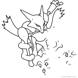 Pokemon Alakazam Coloring Pages